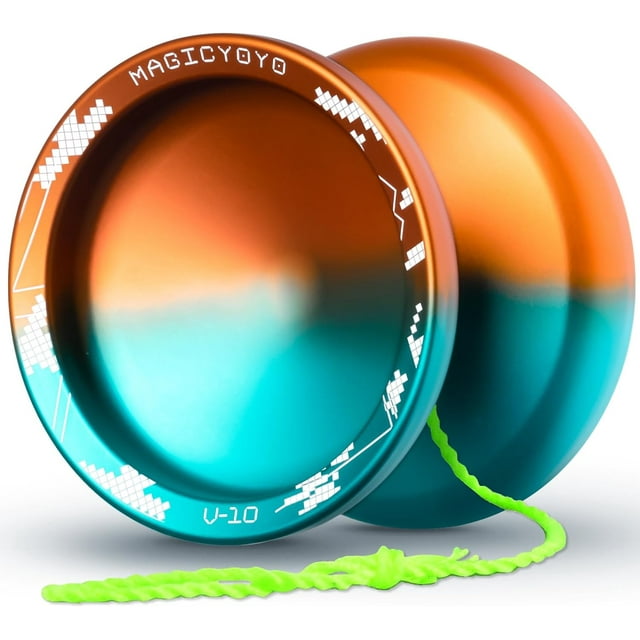 MAGICYOYO Professional Unresponsive Yoyo V10 Blue Orange- Finger Spin ...
