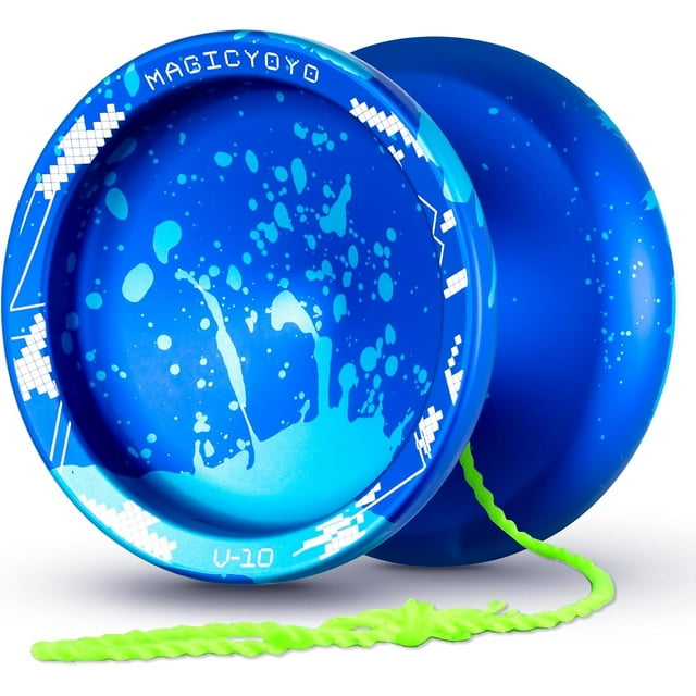 MAGICYOYO Professional Unresponsive Yoyo V10 Blue Splash- Finger Spin ...