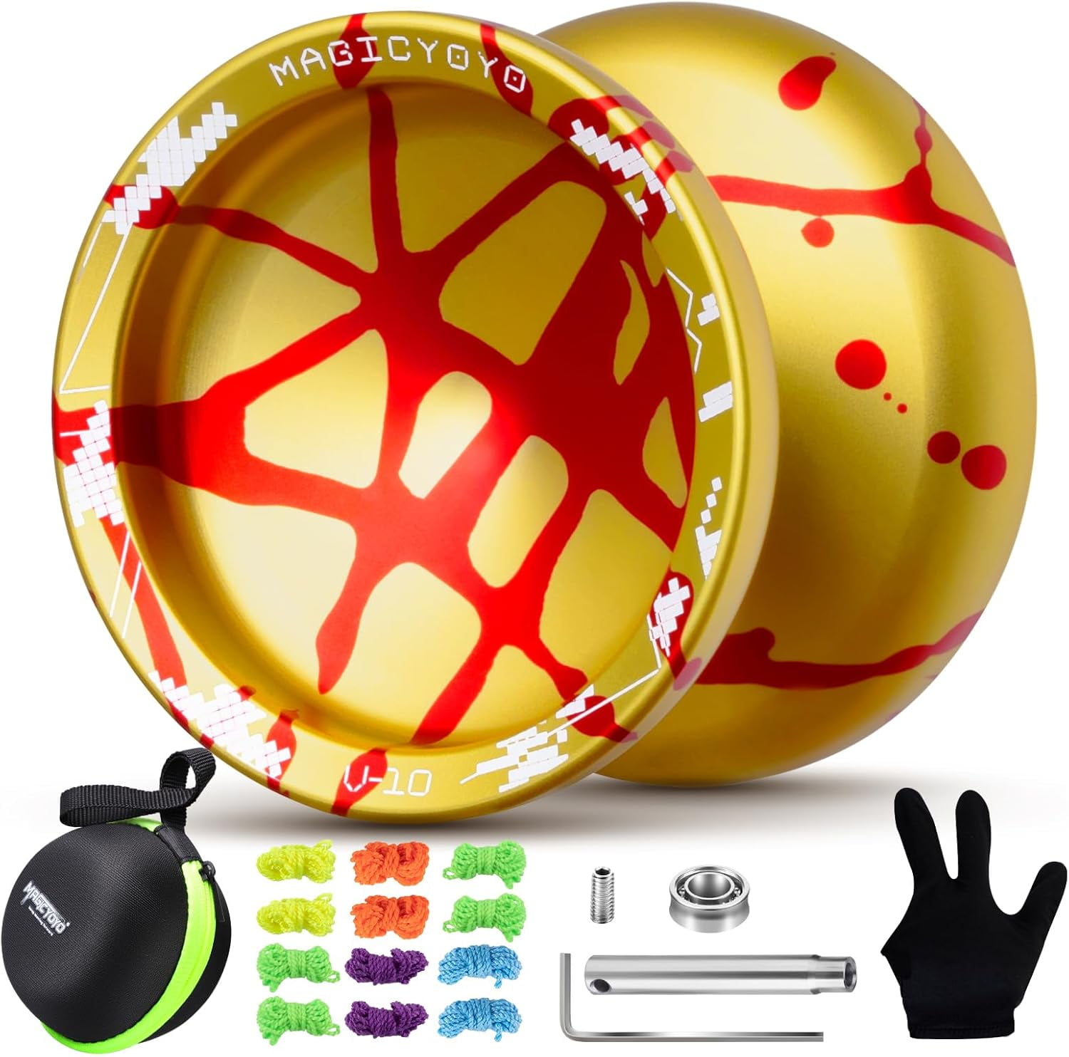 MAGICYOYO V10 Finger Spin Yoyo Professional Metal Trick Yoyo Responsive ...