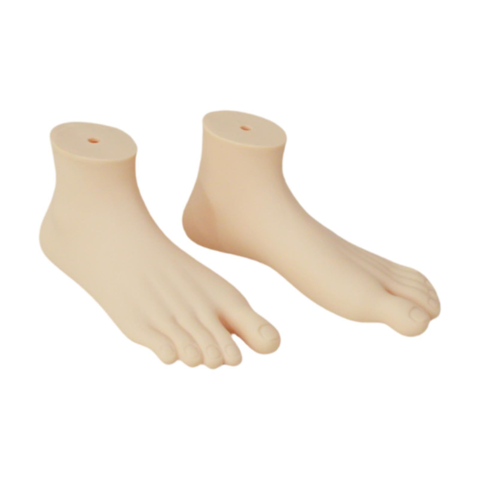 MAGIDEAL 2 Pieces Mannequin Foot Display Model Lifelike Home Foot Forms ...