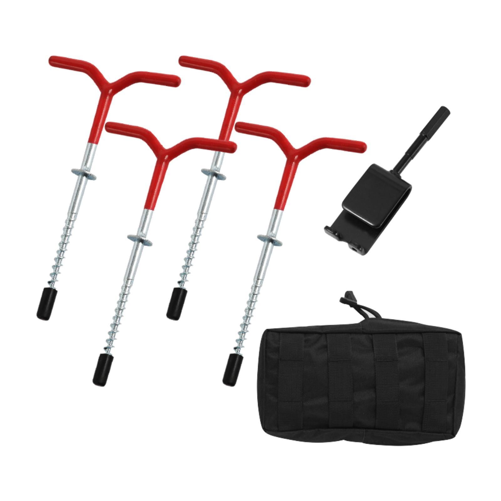 MAGIDEAL 4 Pieces Ice Anchor Drill Adapter Practical Ground Nails Ice ...