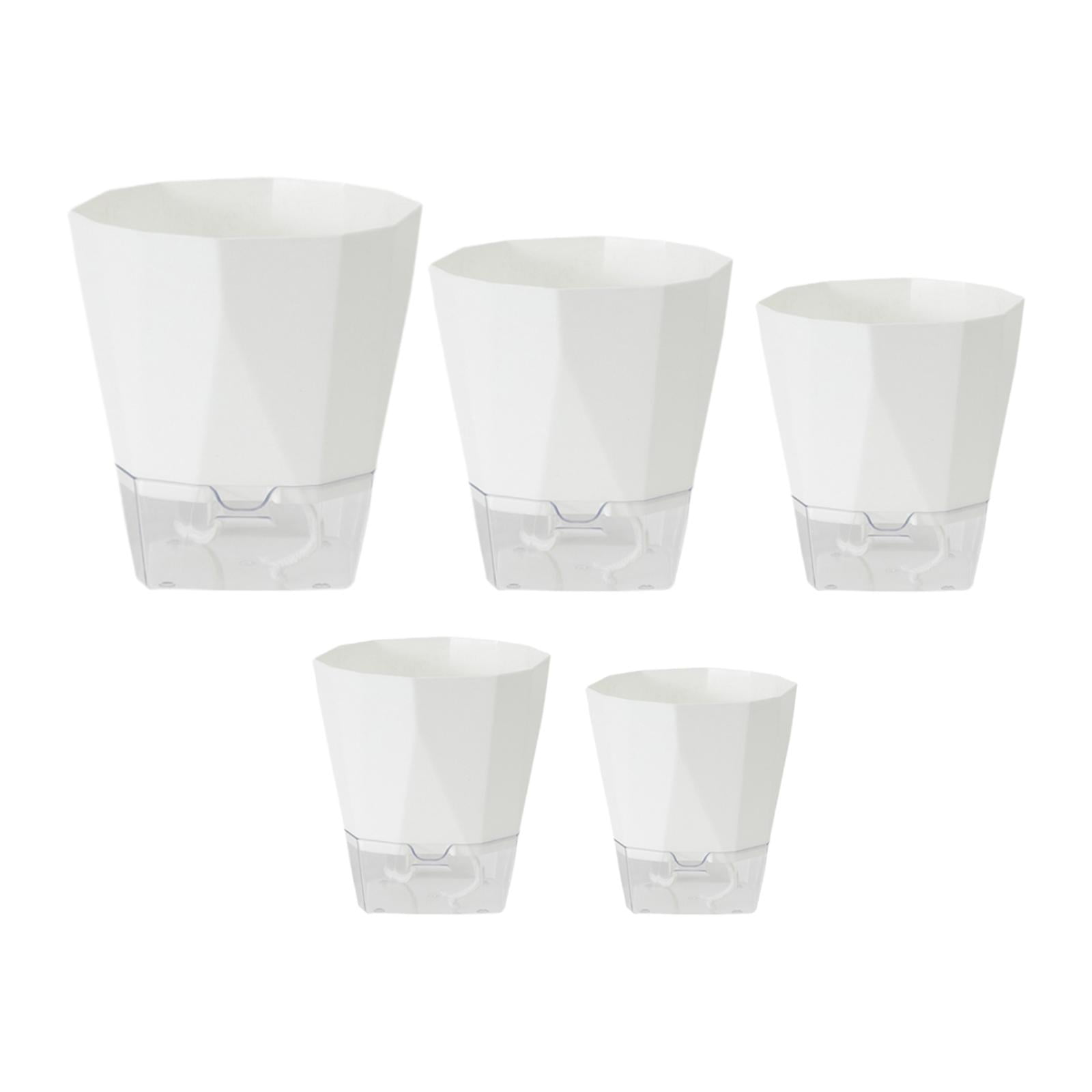 MAGIDEAL 5x Self Watering Plant Pots Planter Gift with Deep Reservoir ...