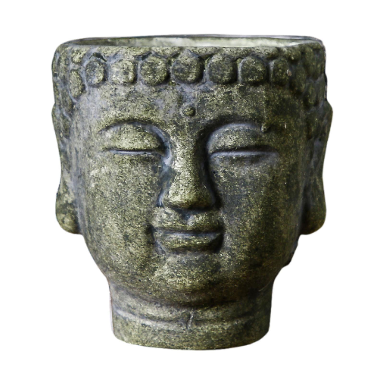 MAGIDEAL Buddha Head Planter Decorative Flower Pot Modern Artwork ...
