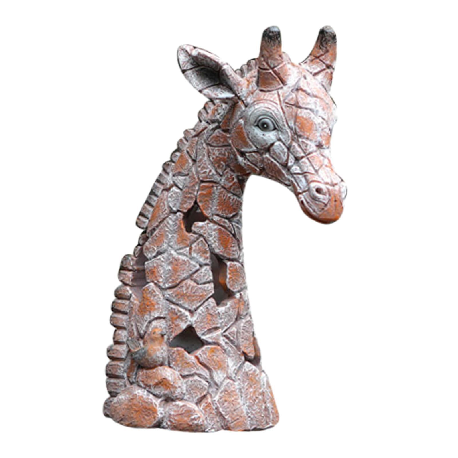 MAGIDEAL Garden Giraffe Statue with Solar Lantern Art Decor for Yard ...