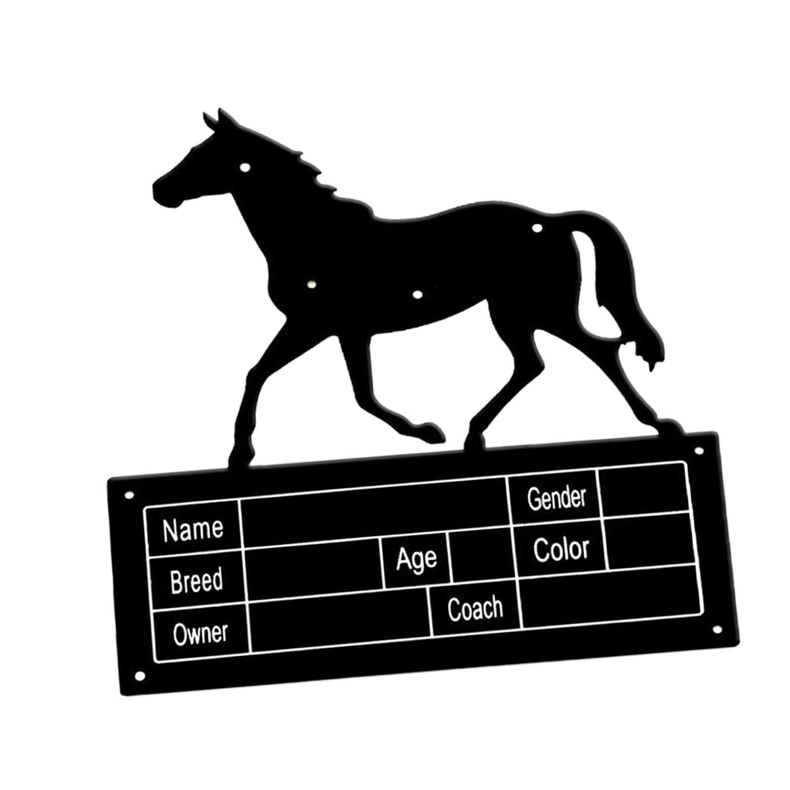 MAGIDEAL Horse Stall Name Plate Horse Sign for Wall Fence Decorative ...