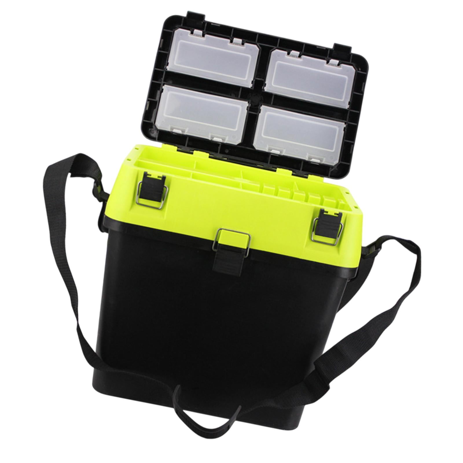 MAGIDEAL Large ing Tackle Box Bucket Container Adjustable Shoulder ...