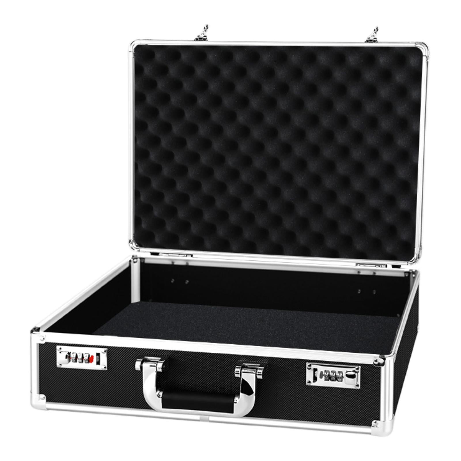 MAGIDEAL Portable Storage Case Anti Shock Empty Briefcase with Password ...