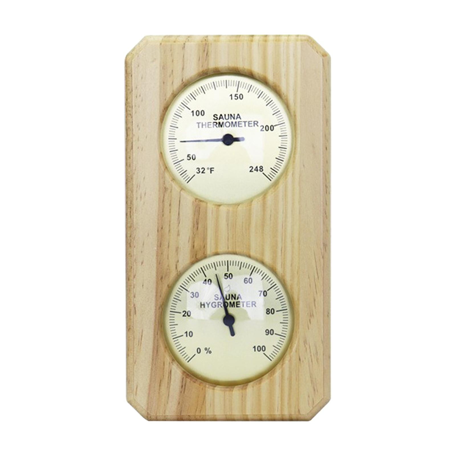 MAGIDEAL Sauna Hygrothermograph Wooden Thermometer Hygrometer for Hotel ...