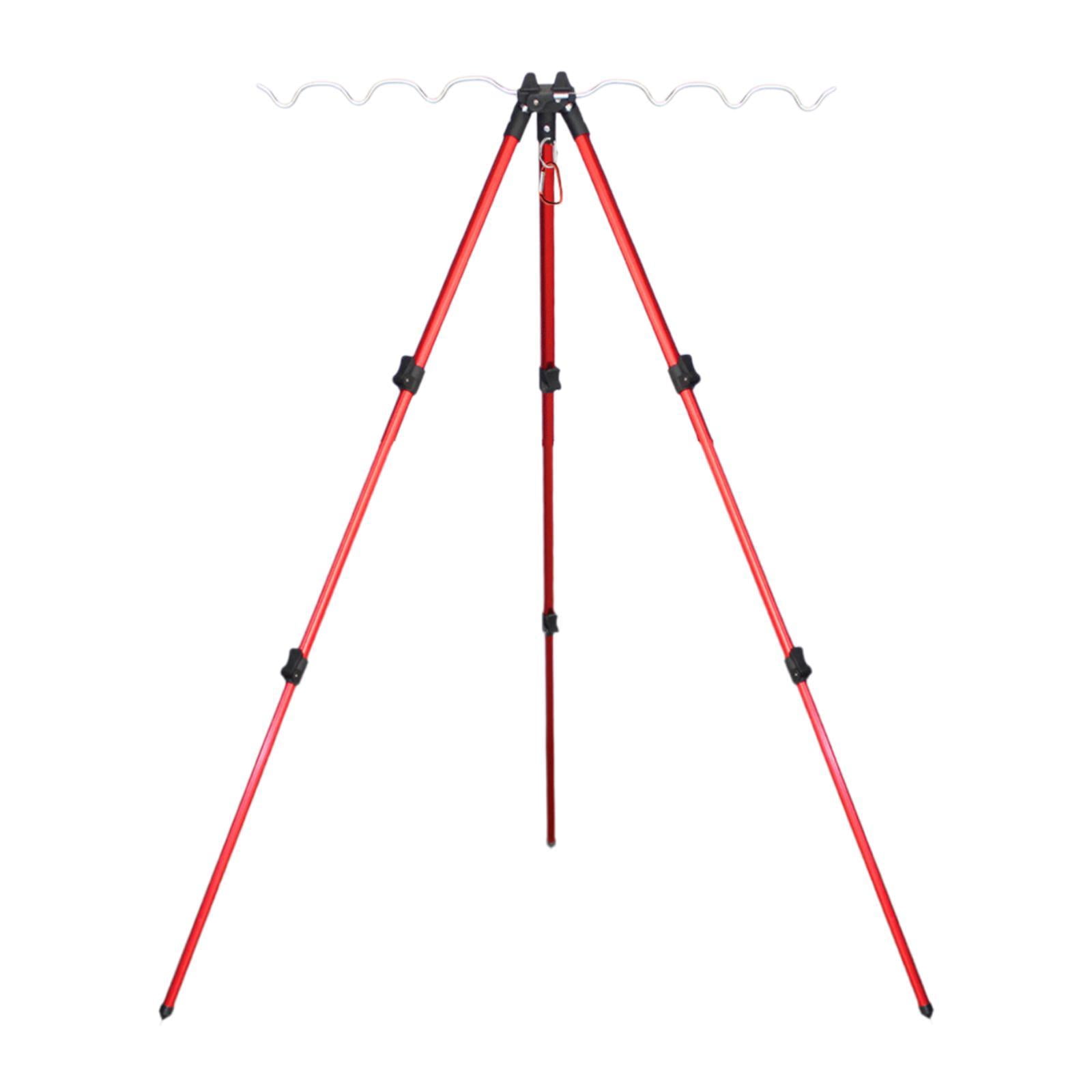 MAGIDEAL Tripod Fishing Rod Holder 7 Rods Stand Foldable Lightweight ...