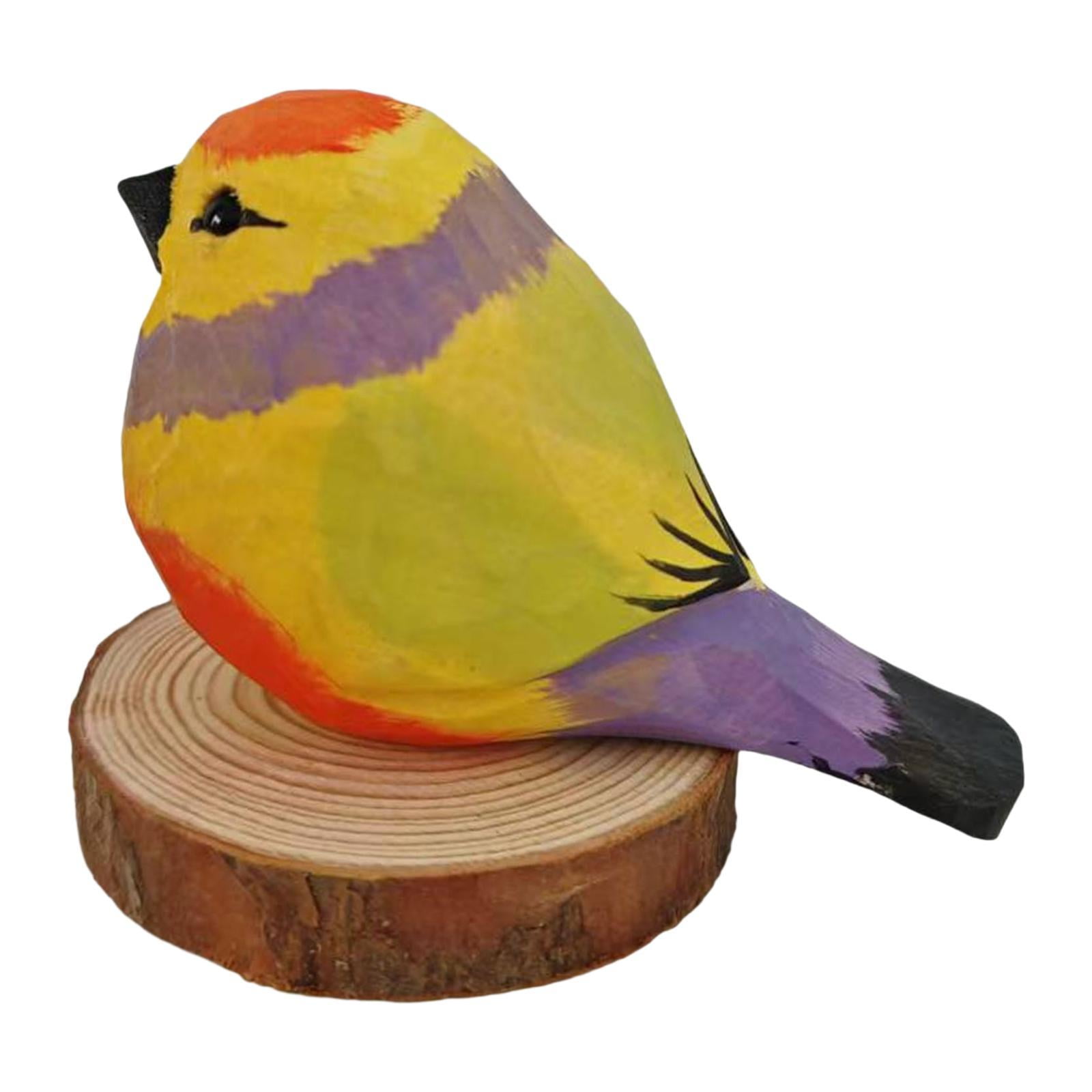 MAGIDEAL Wooden Bird Statue Modern with Base Bird Figurine for ...