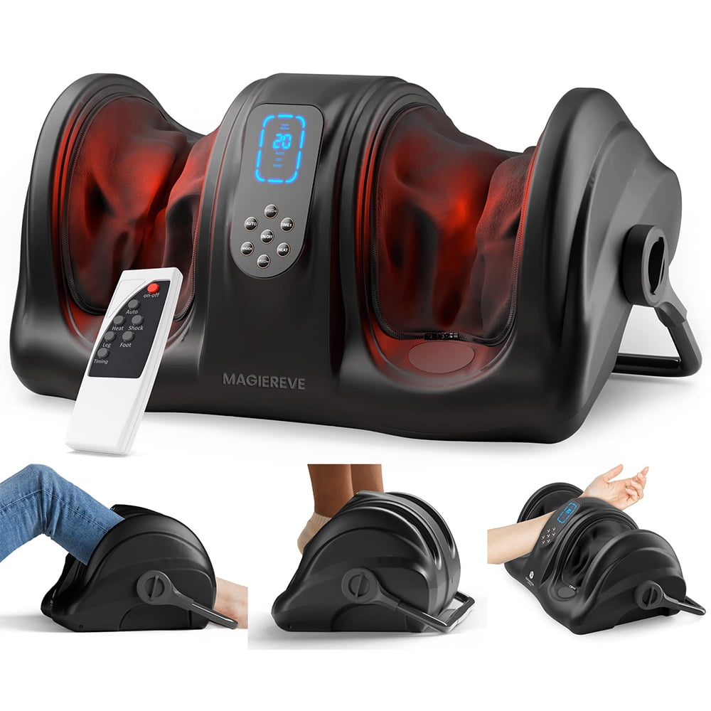 MAGIEREVE Cloud Massage Shiatsu Foot Massager with Heat - Feet Massager ...