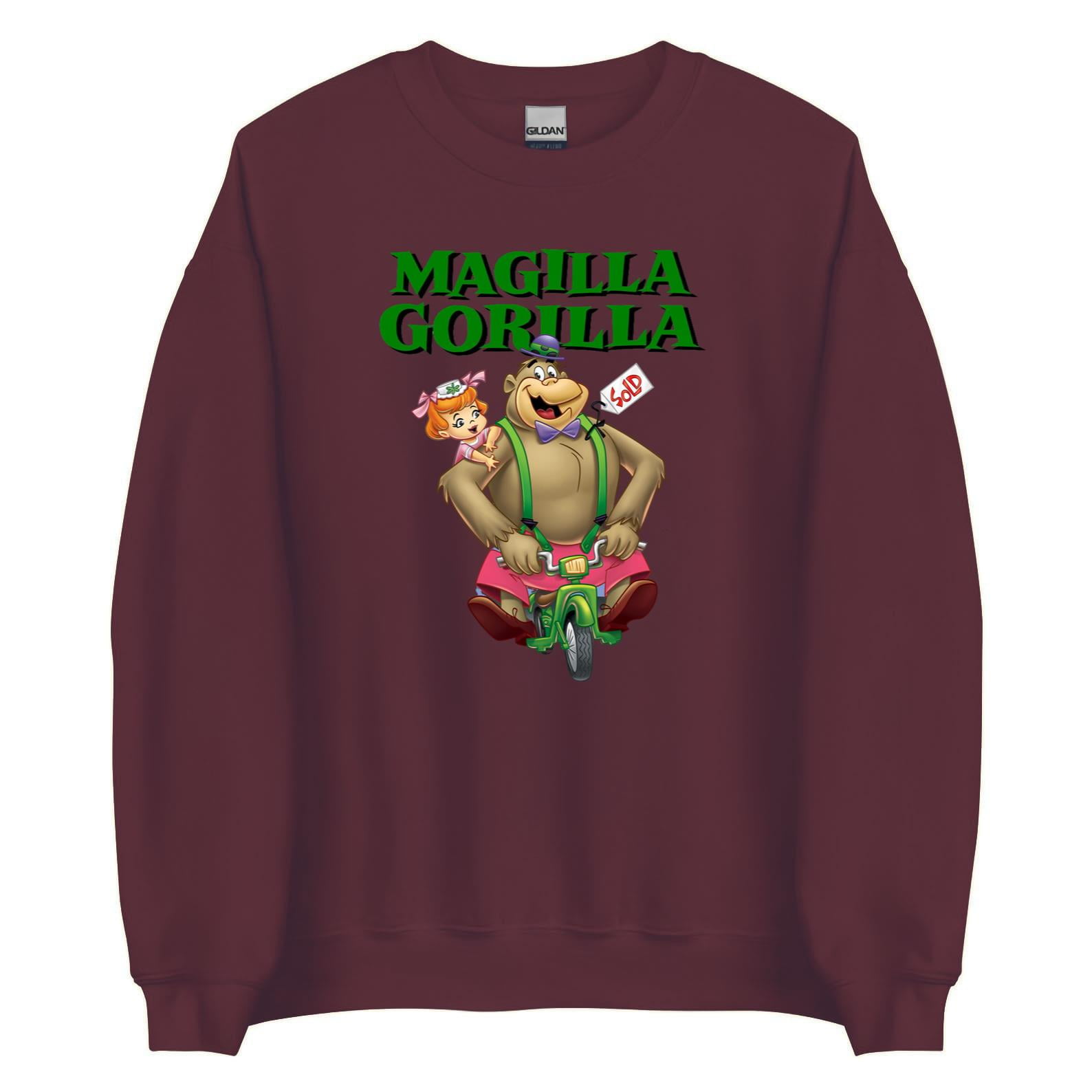 MAGILLA GORILLA & OGEE RIDING T-SHIRT TEE CARTOON TV SHOW HANNA BARBERA ...