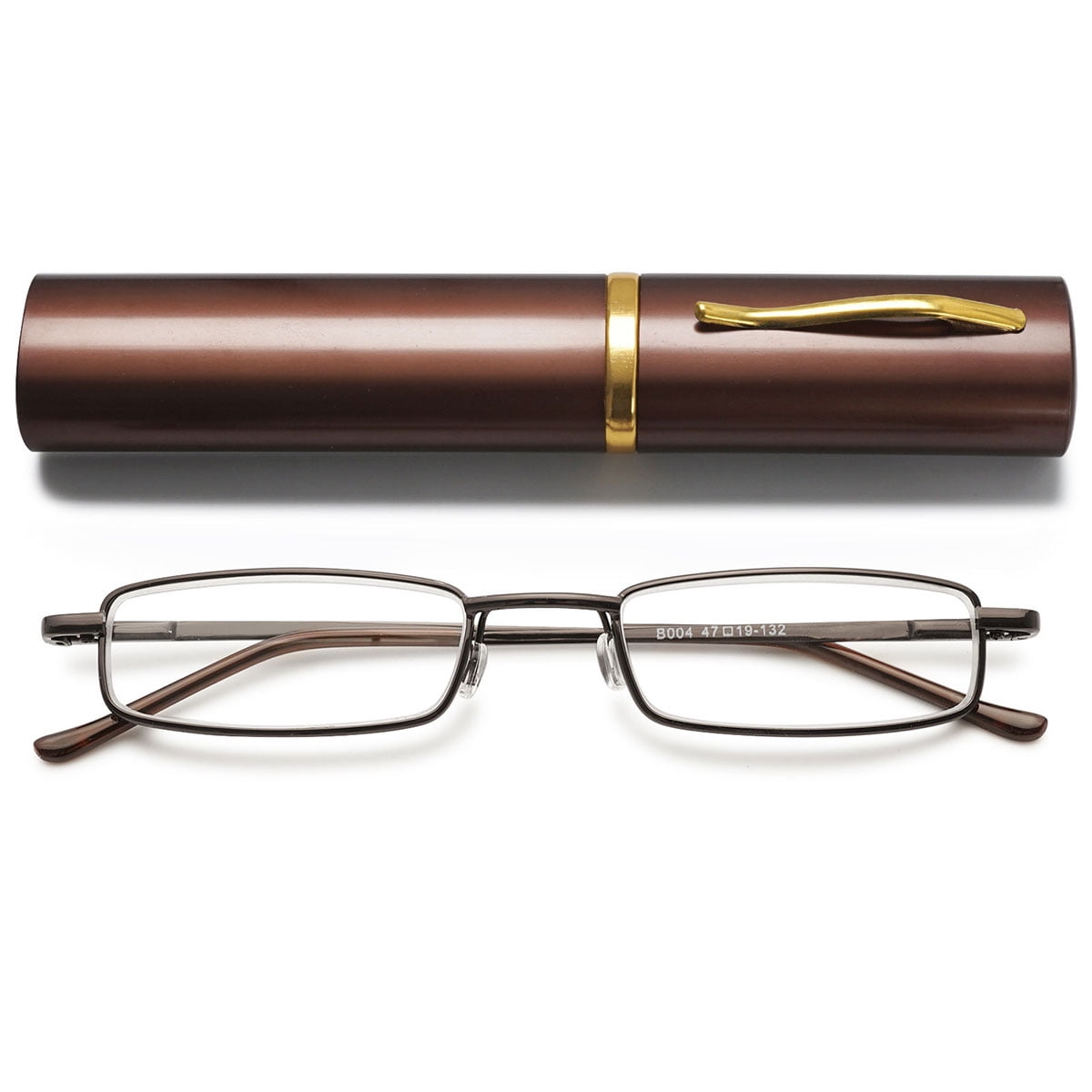 Magimodac Compact Metal Reading Glasses 20 Spring Hinge Lightweight Portable Clip With Aluminum