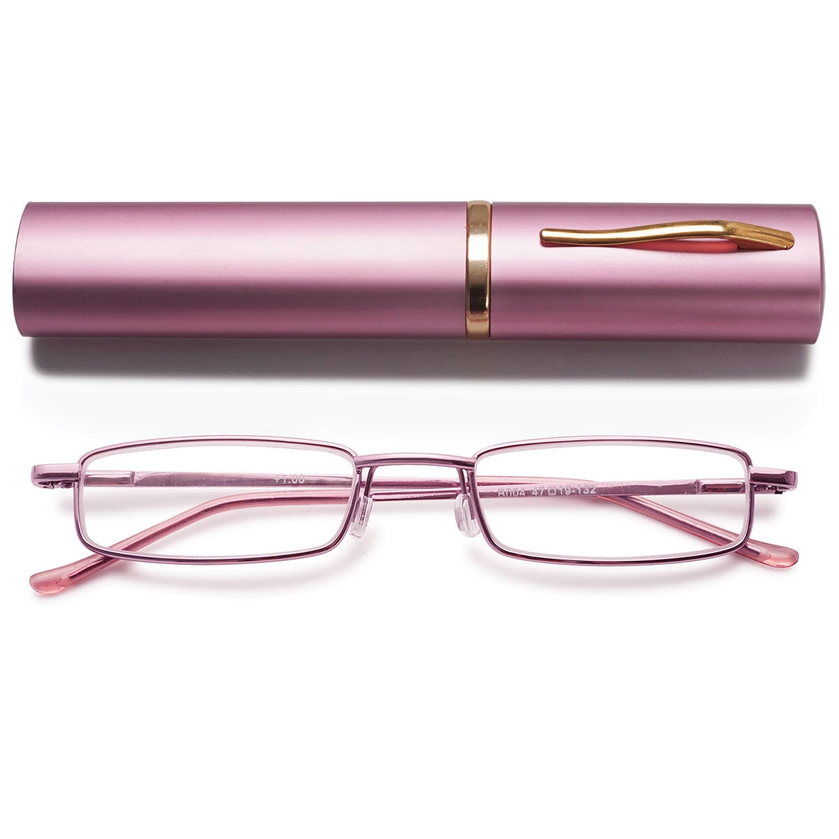 Magimodac Compact Metal Reading Glasses 40 Spring Hinge Lightweight Portable Clip With Aluminum