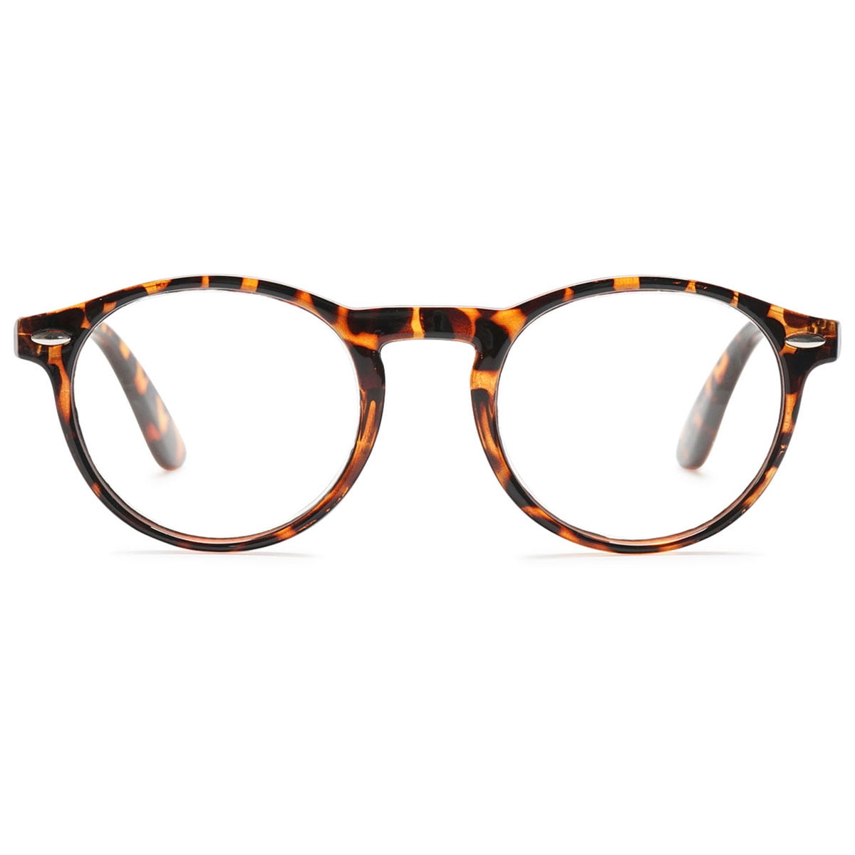 Magimodac Round Reading Glasses Womens Mens Spring Hinge Lightweight Classic Retro Readers