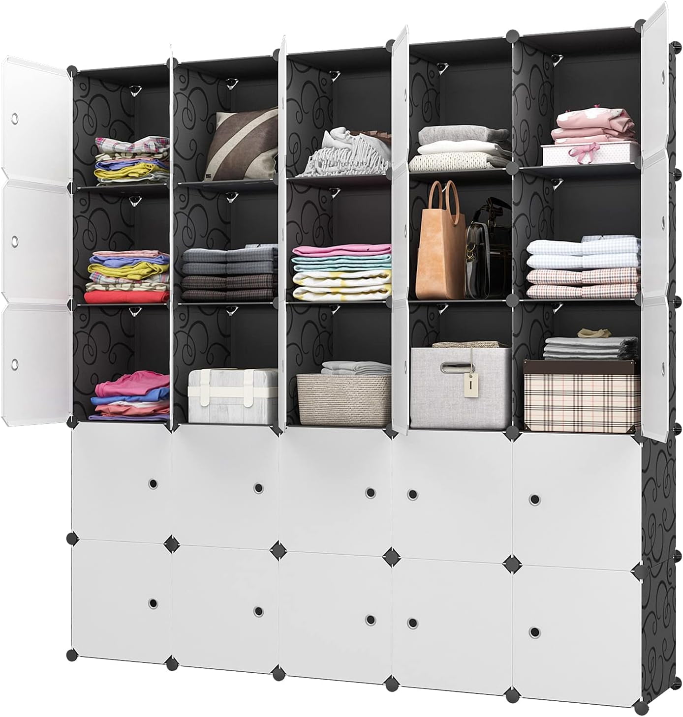MAGINELS 25 Cube Large Storage Organizer with Doors,14×18inches Deep ...