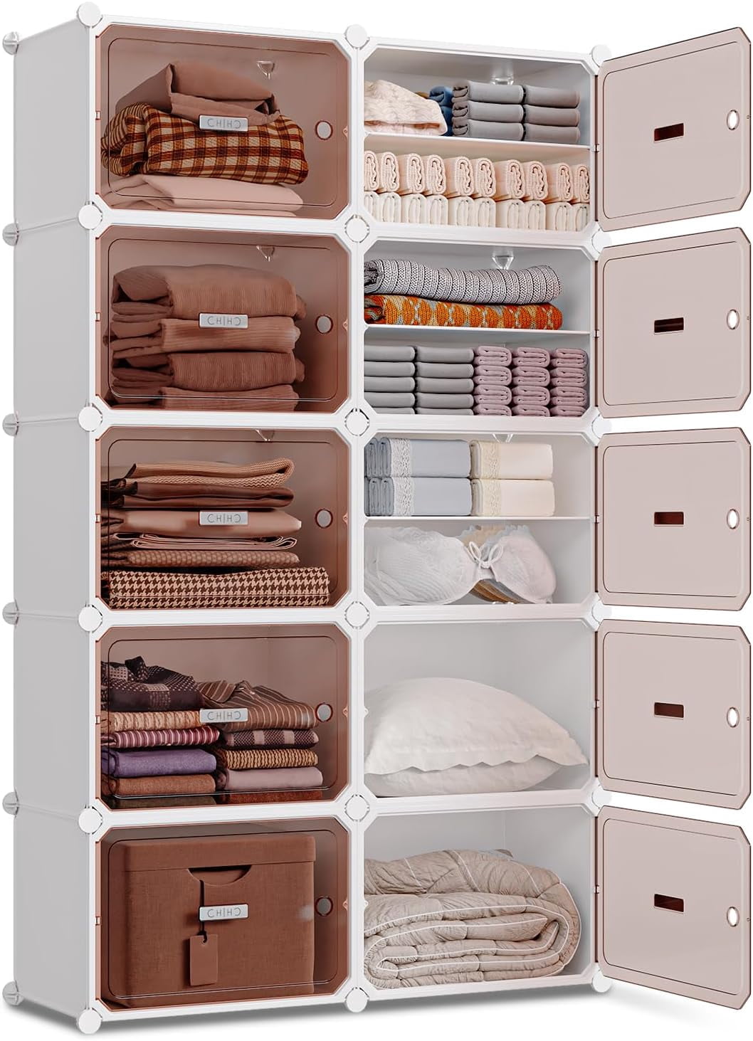 MAGINELS 5 Cube Storage Cabinet,Large Clothes Storage Organizer with ...