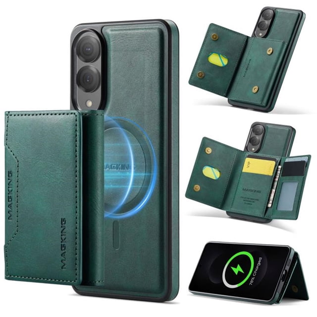 MAGKING Case For Samsung Galaxy S25 Edge 5G, RFID Blocking, PU Leather ...