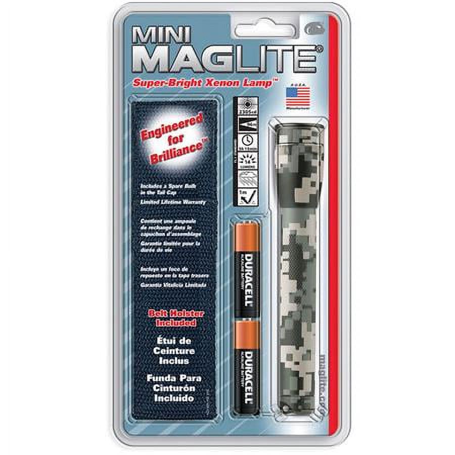 MAGLITE SM2AMRH 14-Lumen Mini Flashlight with Holster (University Camo ...
