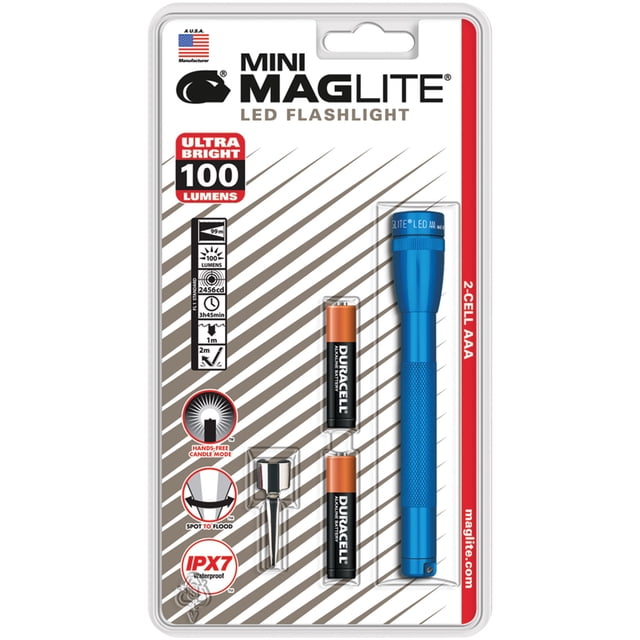 Maglite Sp32016 Mini Led Flashlight 111 Lumen Black Includes Aaa