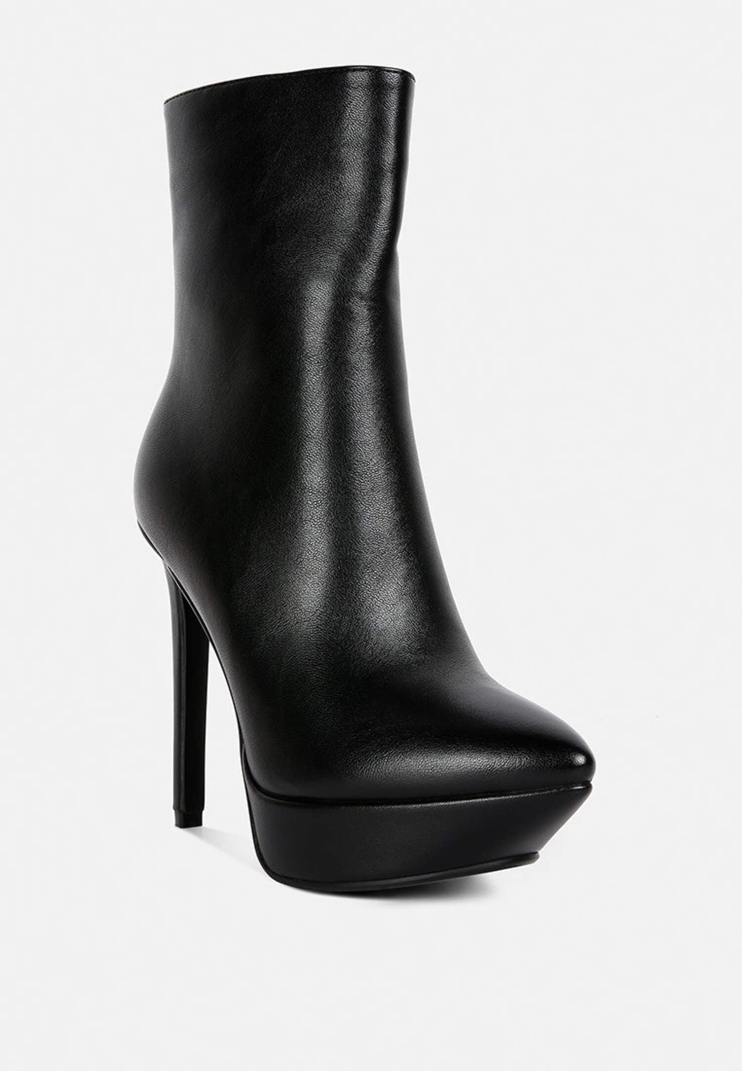MAGNA Black Platform Heel Ankle Boot - Walmart.com