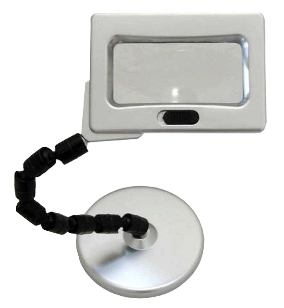 MAGNA-DESK Magnifier Lamp with Flexible Neck | 2 x 4" Lens, 2.5x & 5x ...