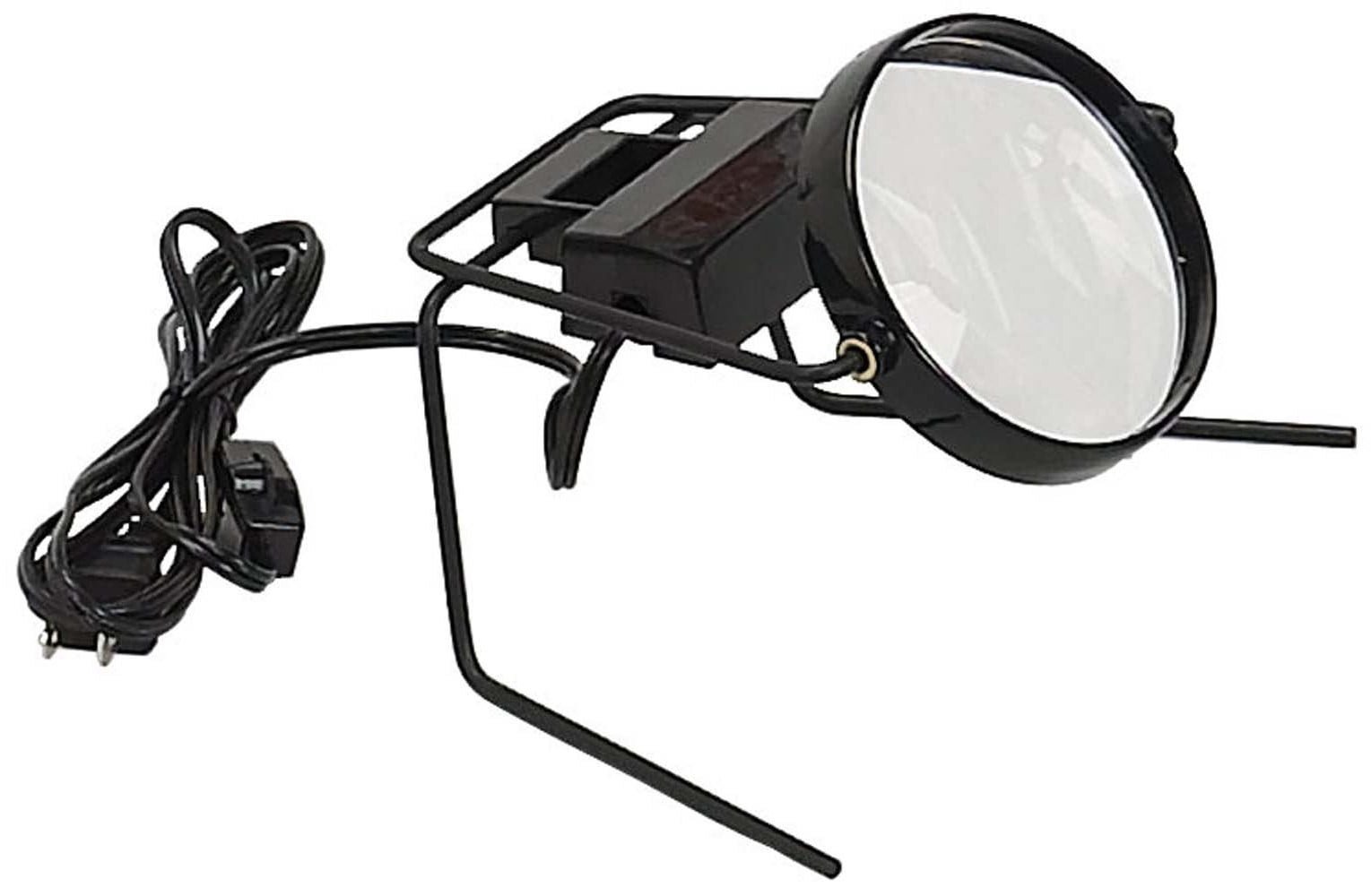 MAGNA-DESK Table Top 3x Lighted Swivel Magnifier | 6x Macro | 4" Lens ...