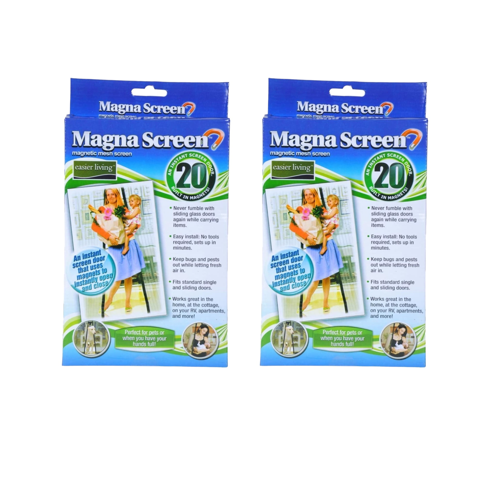 Magna Screen Magnetic, Hands-Free Patio Door Net - Keeps Mosquito Out ...