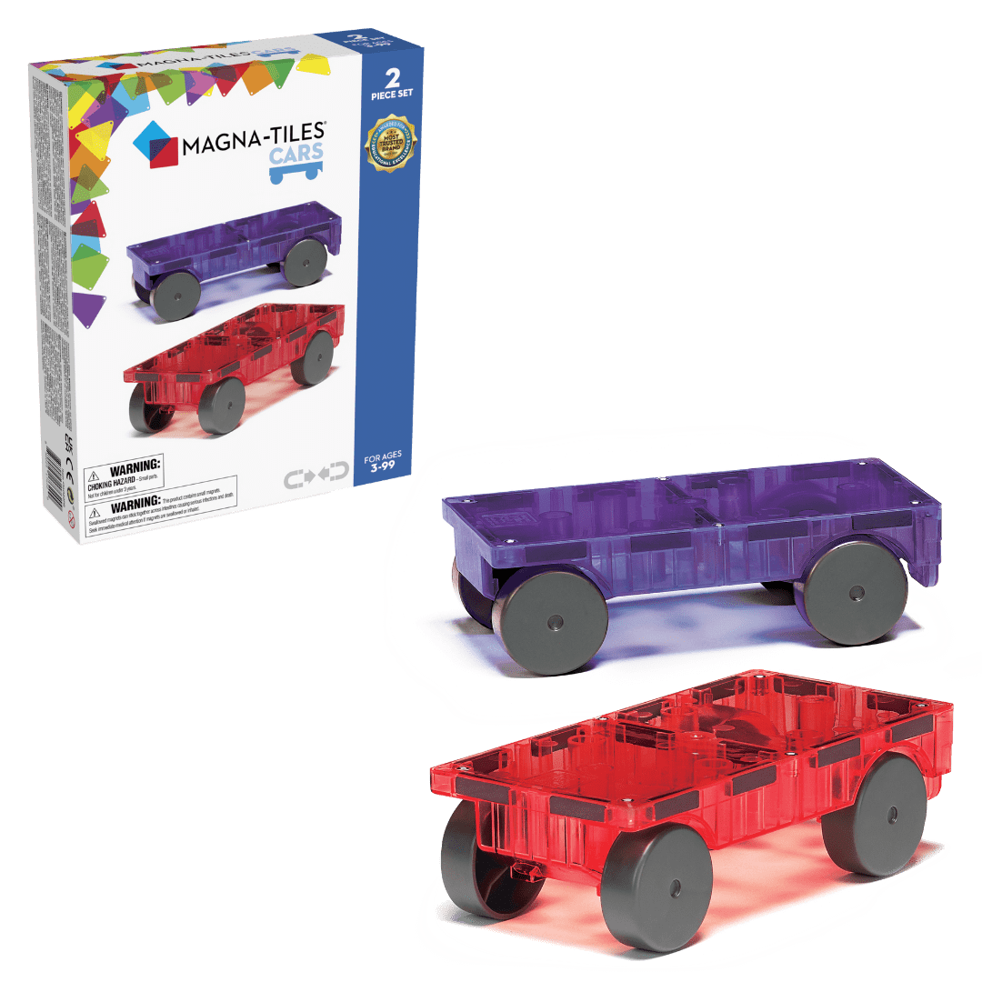 MAGNA-TILES Cars – Purple & Red 2-Piece Magnetic Construction Set, The ...
