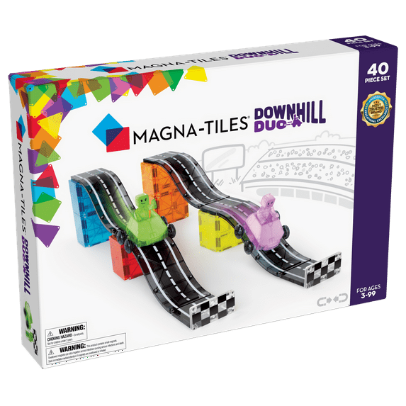MAGNA-TILES® Downhill Duo 40-Piece Magnetic Construction Set, Ages 3+ - Walmart.com