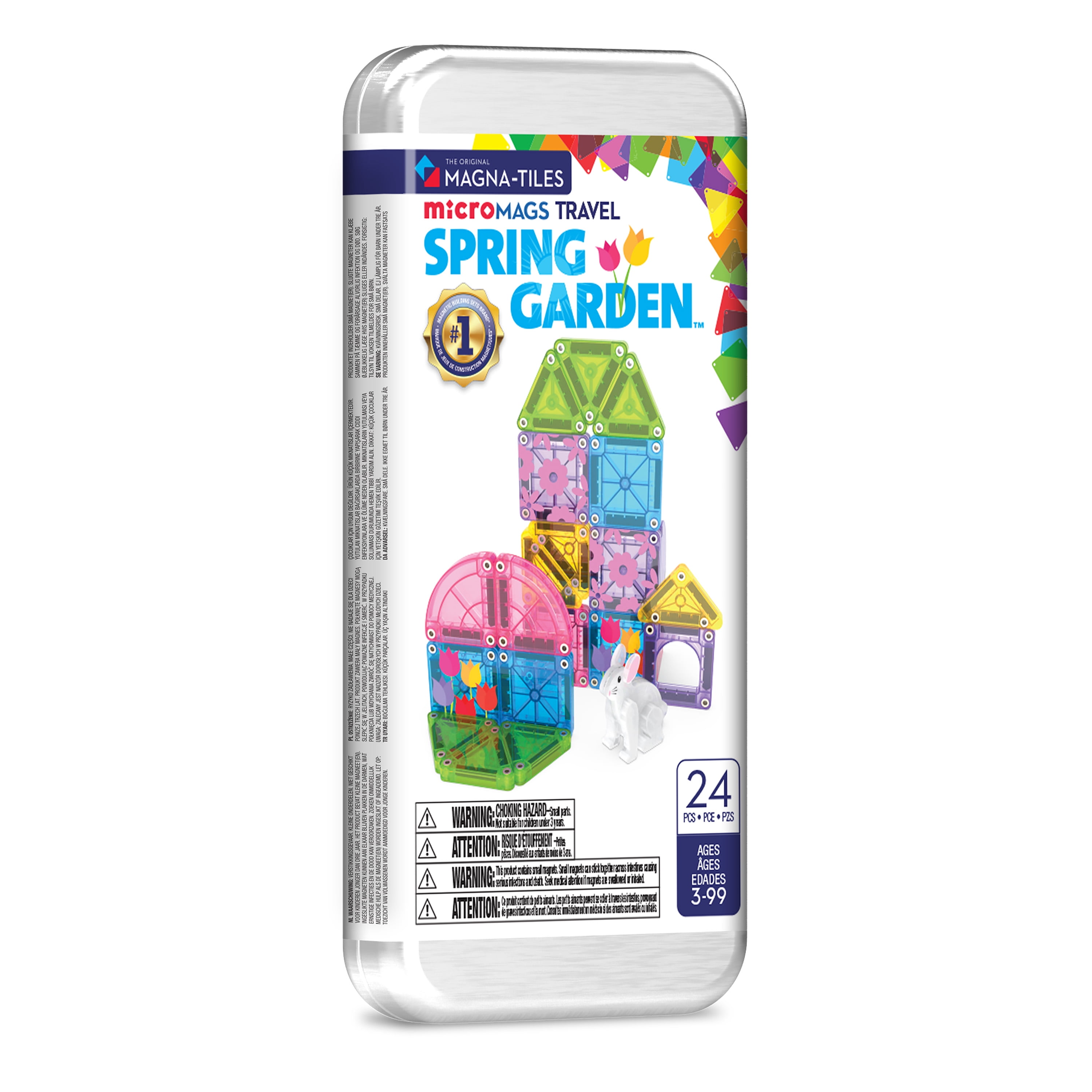 MAGNA-TILES® microMAGS Spring Garden 24-Piece Travel Set, The Original ...