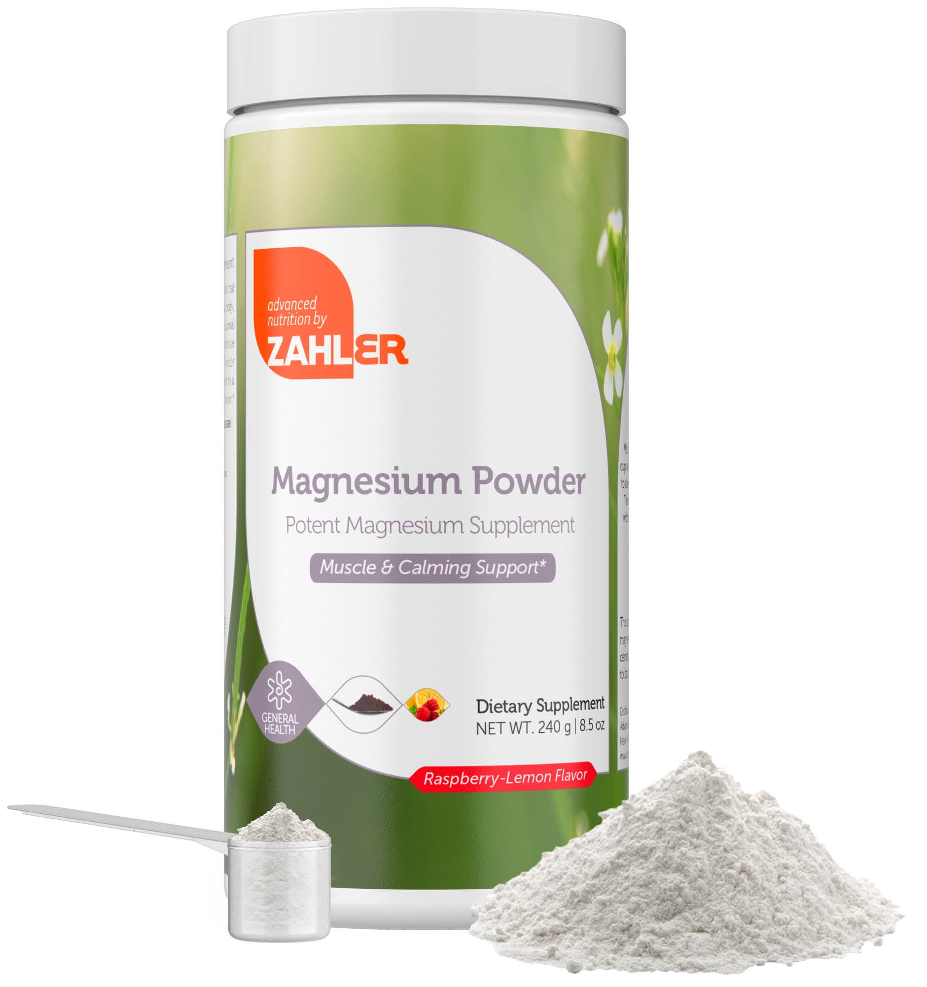 Zahler Pure Essential Magnesium Powder - Raspberry-Lemon Flavor ...