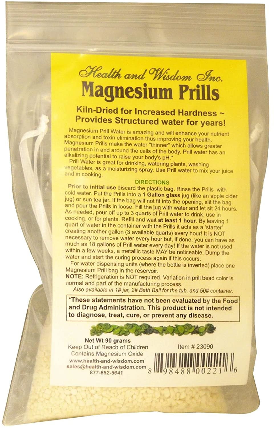 MAGNESIUM PRILLS 90 GRAMS FOR DAILY WATER - Pack of 2 - Walmart.com