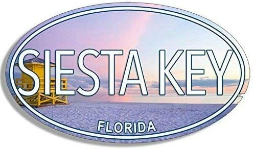 MAGNET 3x5 inch Oval Siesta Key Florida Sticker (fl Gulf Beach Coast ...