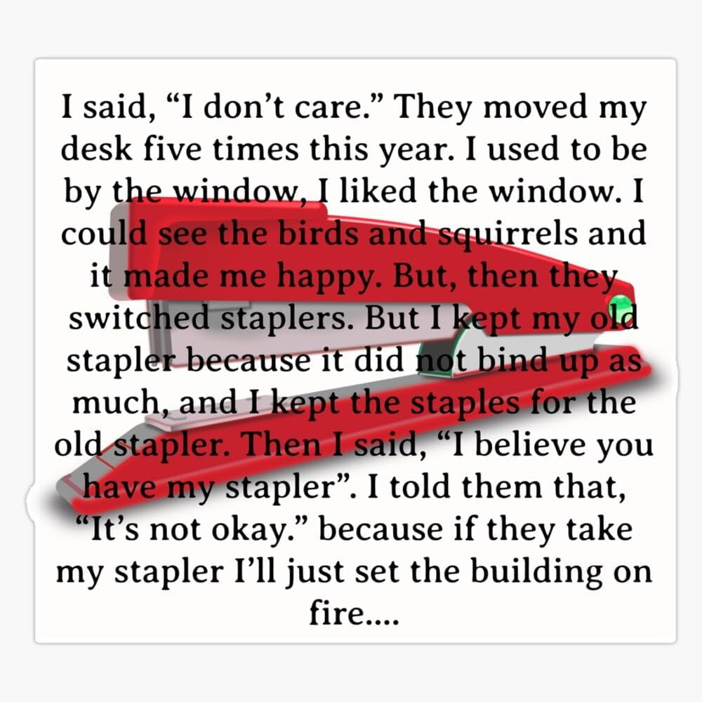 MAGNET Red Stapler Magnetic Vinyl Sticker Decal Magnet 5" - Walmart.com