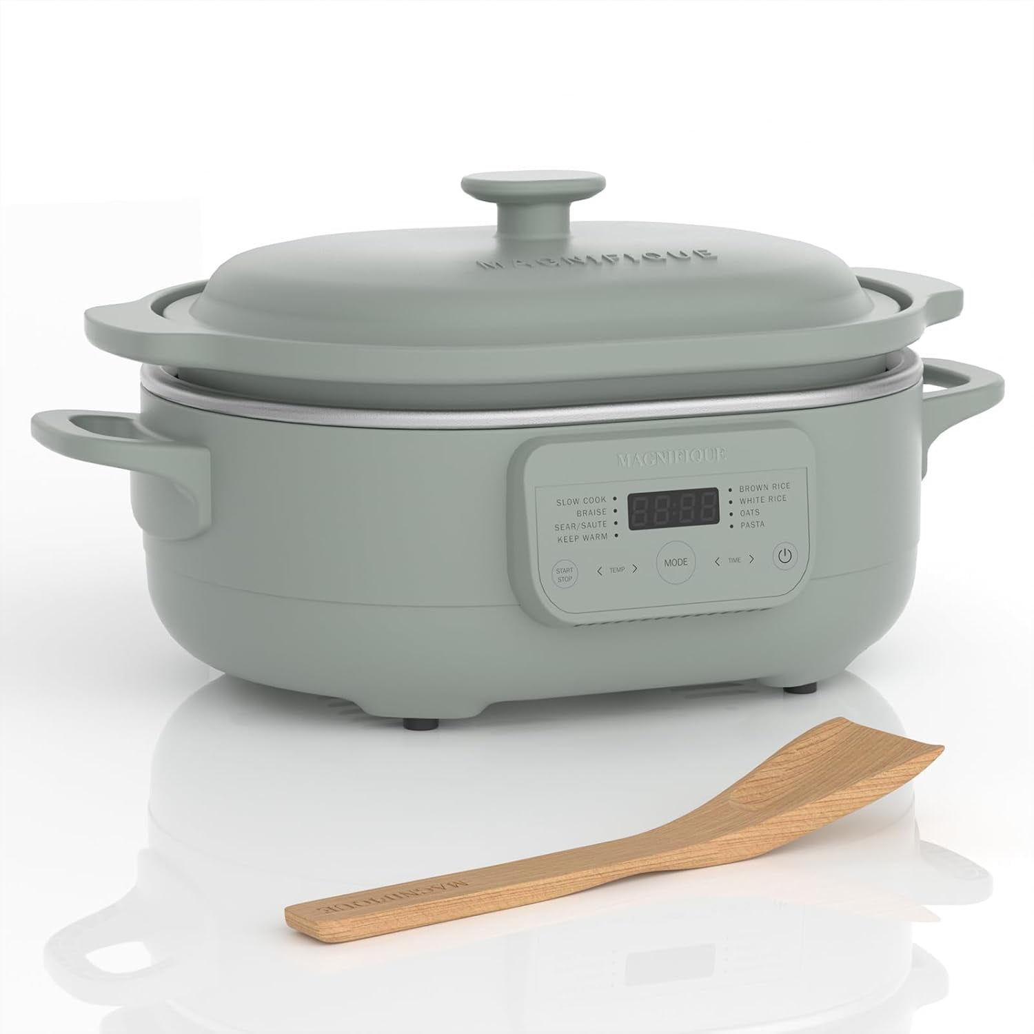 MAGNIFIQUE 4 Quart Programmable Casserole Slow Cooker, 8-in-1 Multi ...