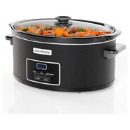 Kenmore Programmable 7 qt (6.6L) Slow Cooker and Dipper, Black Silver ...
