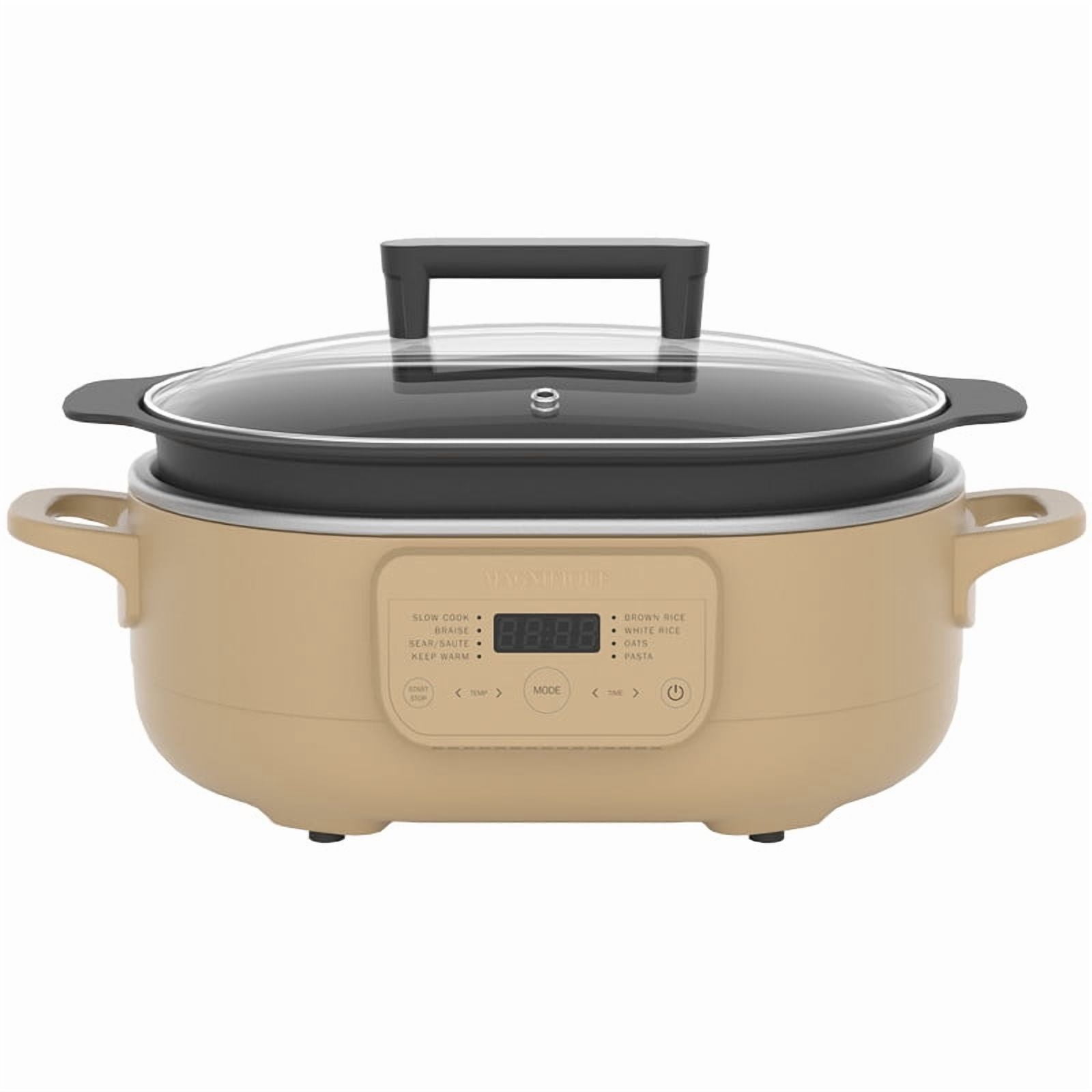 MAGNIFIQUE 6 Quart Multi-Cooker, with 8-in-1 Programmable Slow Cooker ...