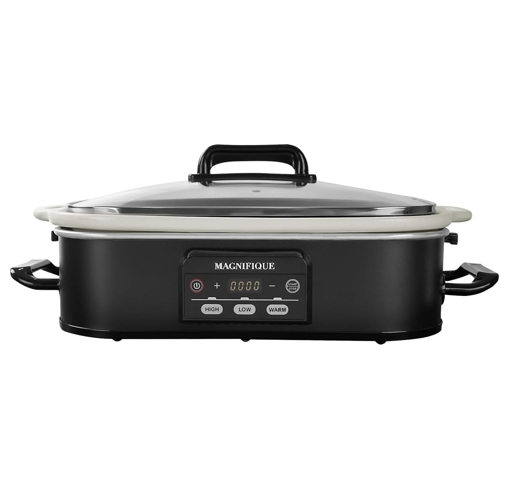 MAGNIFIQUE Small 4 Quart Casserole Programmable Slow Cooker with ...