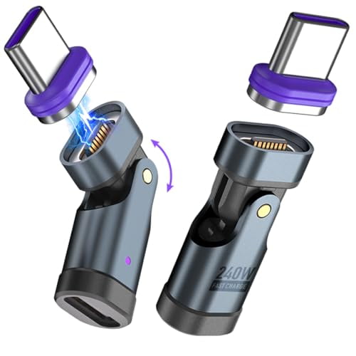 MAGNILINK USB C Magnetic Adapter 180 Degree Right Angle USBC Extender ...