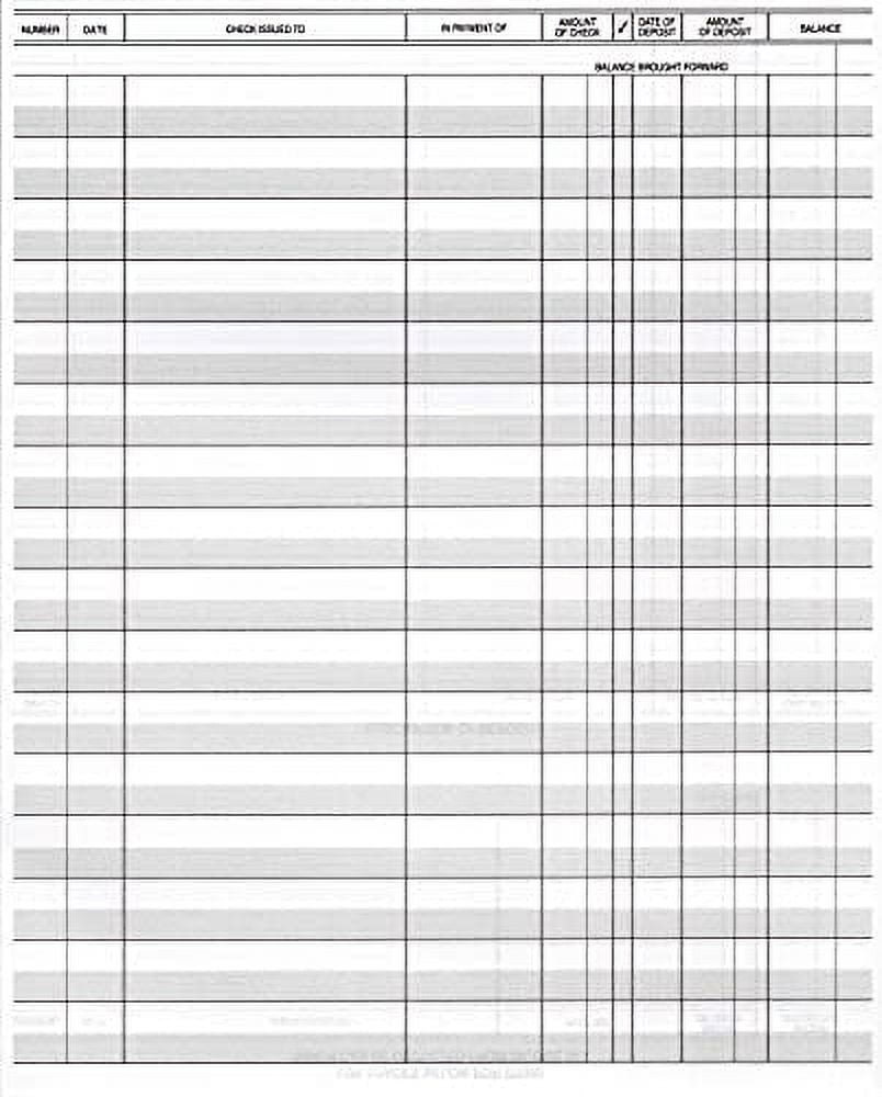 MAGNOLIA REGISTERS Premium Check Registers for Deskbook Checks, Size: 6 ...