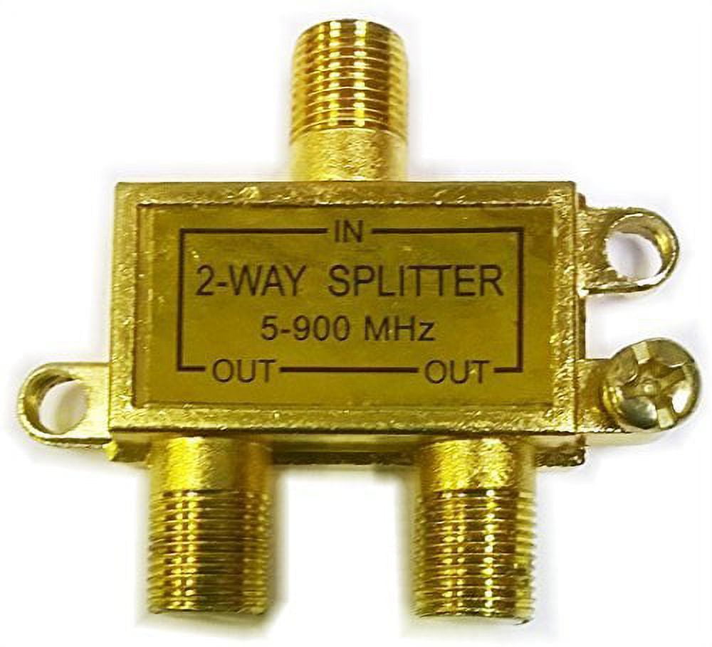 MAGNUM PRO MC48 2 Way Coaxial Splitter (Gold Plated) - Walmart.com