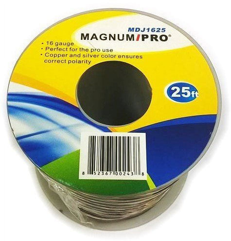 MAGNUM PRO MDJ1625 25 ft 16 Gauge Speaker Cable (100% Copper) - Walmart ...