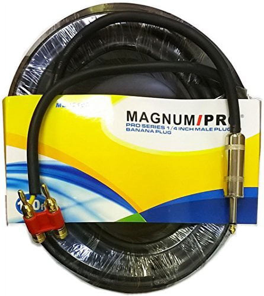 MAGNUM PRO MDJ2100 100ft PRO Series 1/4 Inch Male Plug to Banana Plug ...