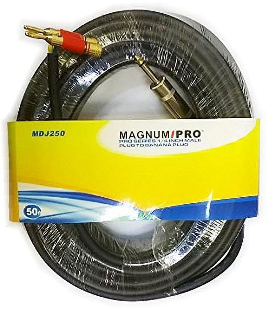 MAGNUM PRO MDJ250 50ft PRO Series 1/4 Inch Male Plug to Banana Plug ...