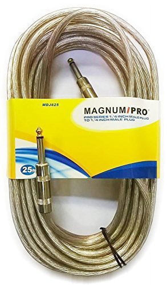 MAGNUM PRO MDJ625 PRO Series 25 ft 1/4 Inch Male Plug to 1/4 Inch Male ...