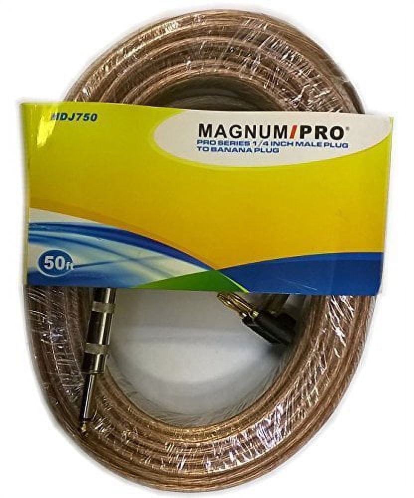 MAGNUM PRO MDJ750 PRO Series 50 ft 1/4 Inch Male Plug to Banana Plug ...