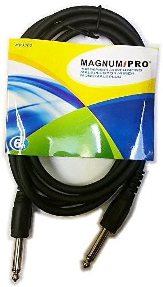 MAGNUM PRO MDJ902 PRO Series 6ft 1/4 Inch Mono Male Plug to 1/4 Inch ...