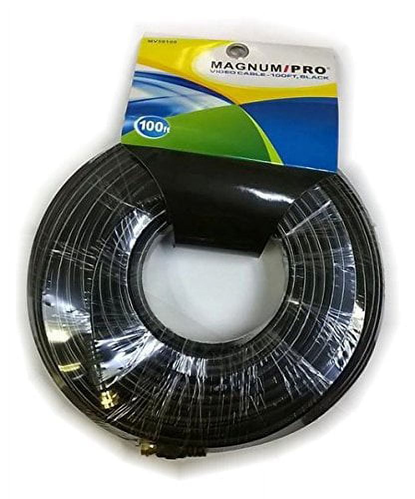 MAGNUM PRO MV59100 100ft Type F Coaxial Cable - Walmart.com