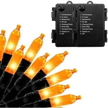 125 Solar Powered LED Halloween String Lights, 68 Feet - Purple ...